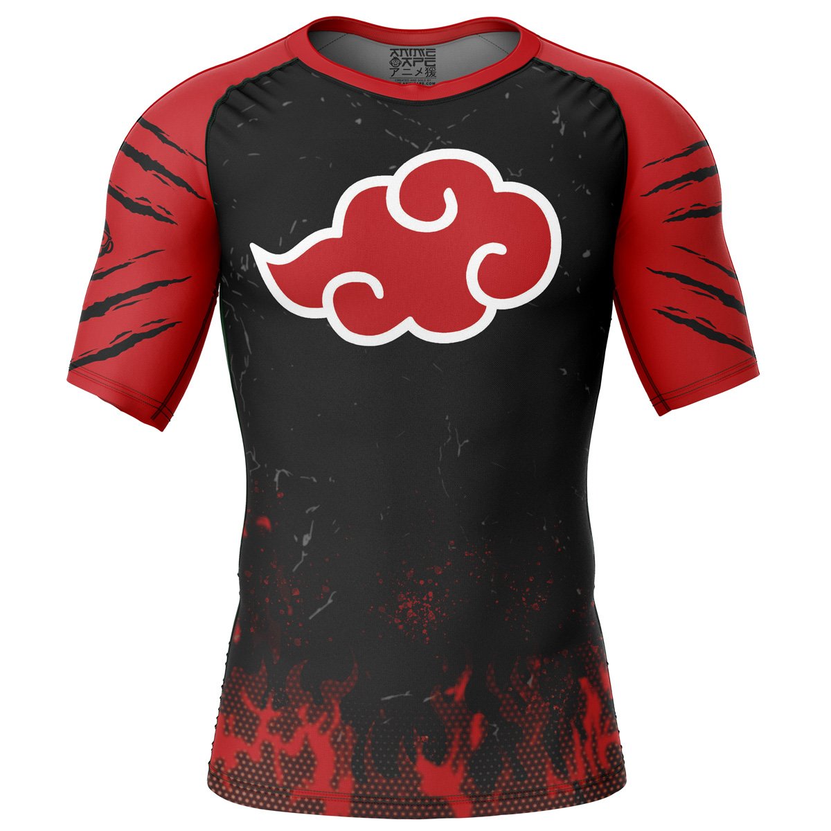 Red Cloud Pride Shippuden Short Sleeve Rash Guard Compression Shirt ...